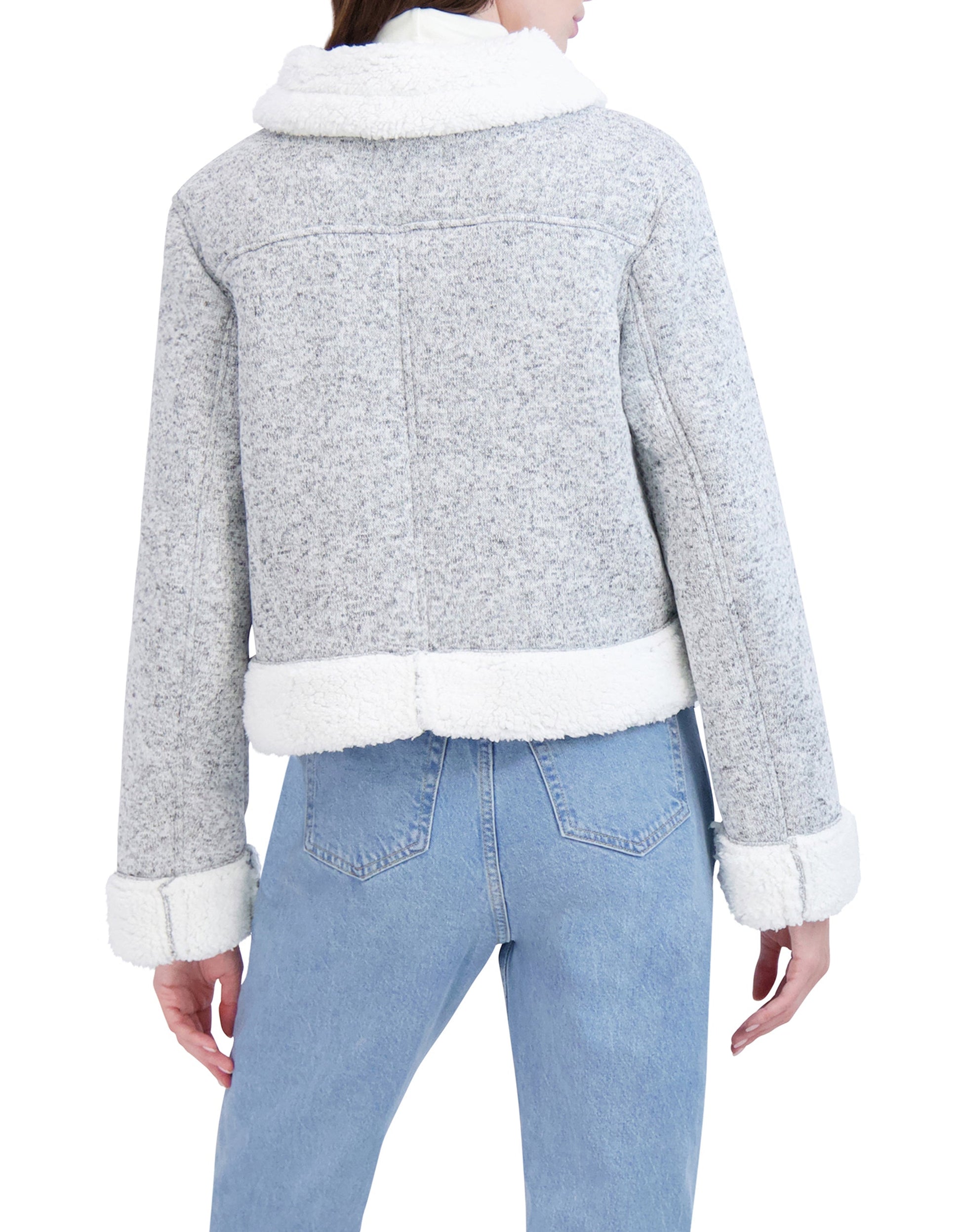 Sweater Bonded to Sherpa - CF Zip Moto with Detach Hood – Ookie & Lala